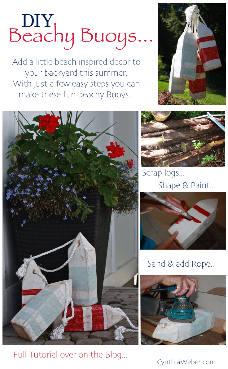 easy DIY project making beach inspired buoys